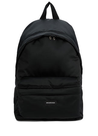 Balenciaga Erkek Siyah Logolu Sırt Çantası EU Balenciaga Erkek Siyah Logolu Sırt Çantası EU