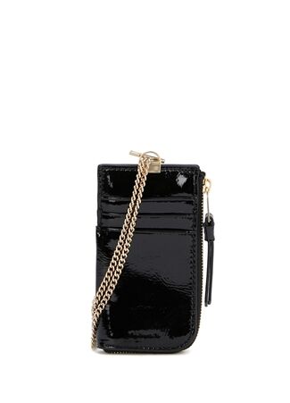 Allsaints Kadın Siyah Zincirli Deri Kartlık EU