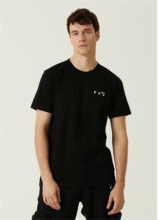 Off-White Erkek Siyah Logo Detaylı T-shirt S EU