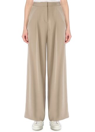 Rag&Bone Kadın Bej Yüksek Bel Bol Paça Pilili Pantolon 4 US