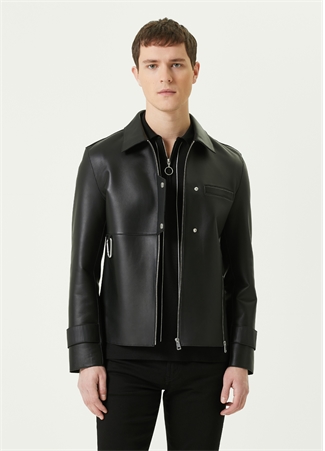 Academia Erkek Siyah Çıtçıt Detaylı Deri Mont 46 EU Academia Erkek Siyah Çıtçıt Detaylı Deri Mont 46 EU