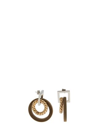 Jacquemus Kadın Gold Çift Halka Küpe Altın Rengi EU