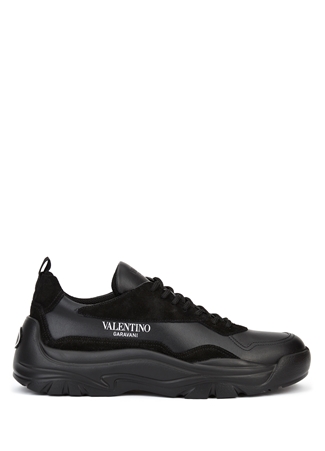 Valentino Garavani Erkek Siyah Garnili Deri Sneaker 42 EU Valentino Garavani Erkek Siyah Garnili Deri Sneaker 42 EU