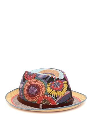Grevi Erkek Colorblocked Çiçek Desenli Şapka XL EU