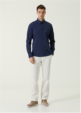 Beymen Club Erkek Kırık Beyaz Beli Bağcıklı Pantolon 46 Beymen Club Erkek Kırık Beyaz Beli Bağcıklı Pantolon 46