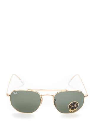 Ray-Ban Yeşil Gold Köprü Detaylı Güneş Gözlüğü Altın Rengi 54 EU