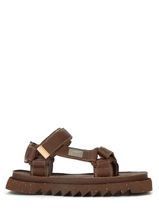 Marsell Kadın Kahverengi Deri Sandalet 36 EU