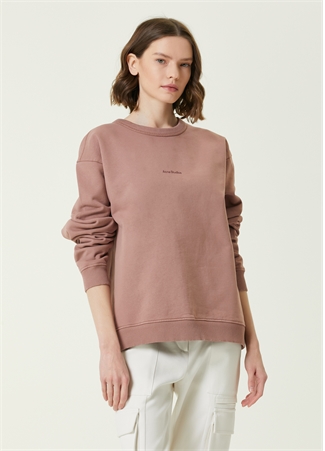 Acne Studios Kadın Vizon Logolu Sweatshirt Pembe Xs Eu Acne Studios Kadın Vizon Logolu Sweatshirt Pembe Xs Eu