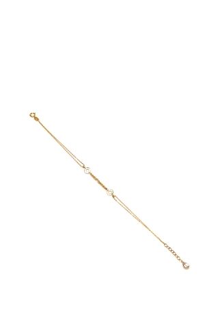 Collection-Alper Tunçoku Kadın Zincirli Altın Rengi Bileklik EU