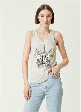 Zadig&Voltaire Kadın Dean Guitar Bej V Yaka Atlet XS EU Zadig&Voltaire Kadın Dean Guitar Bej V Yaka Atlet XS EU