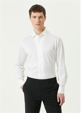 Corneliani Erkek Beyaz Gömlek 4 IT