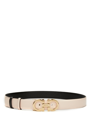 Salvatore Ferragamo Kadın Pembe Logo Tokalı Deri Kemer 80 EU Salvatore Ferragamo Kadın Pembe Logo Tokalı Deri Kemer 80 EU