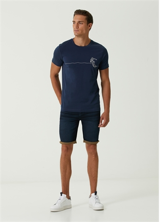 Beymen Club Erkek Slim Fit Lacivert Denim Şort Mavi 36 Beymen Club Erkek Slim Fit Lacivert Denim Şort Mavi 36