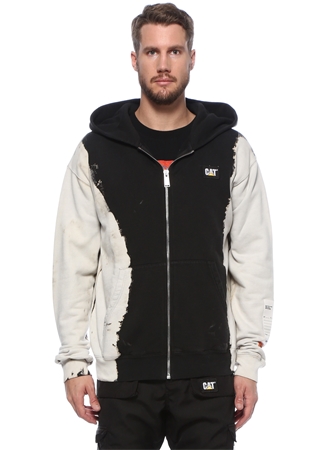 Heron Preston Erkek X Caterpillar Siyah Kapüşonlu Fermuarlı Sweatshirt S EU Heron Preston Erkek X Caterpillar Siyah Kapüşonlu Fermuarlı Sweatshirt S EU