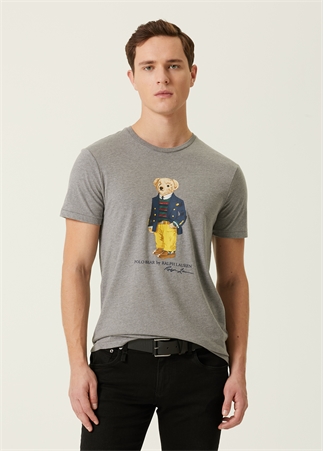 Polo Ralph Lauren Erkek Gri Ayıcık Baskılı Logolu T-shirt M EU Polo Ralph Lauren Erkek Gri Ayıcık Baskılı Logolu T-shirt M EU