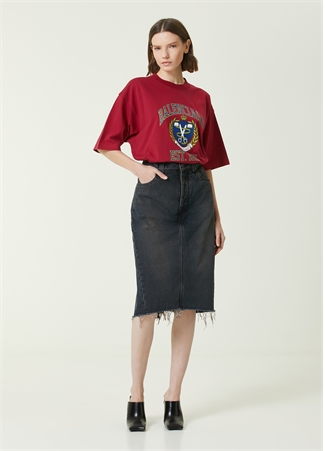 Balenciaga Kadın Antrasit Midi Denim Şort Etek Gri 36 IT Balenciaga Kadın Antrasit Midi Denim Şort Etek Gri 36 IT