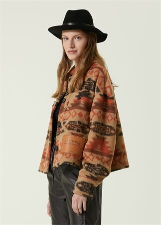 Palm Angels Kadın Kahverengi Karışık Desenli Ceket 38 IT