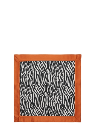 Haan Turuncu Zebra Desenli Peçete Siyah Haan Turuncu Zebra Desenli Peçete Siyah