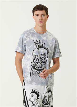 Haculla Erkek Gri Batik Desenli Figür Detaylı T-shirt S EU Haculla Erkek Gri Batik Desenli Figür Detaylı T-shirt S EU