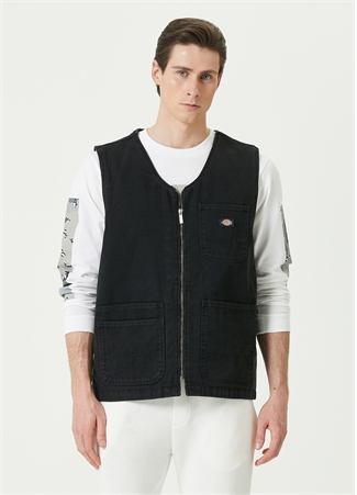 Dickies Erkek Siyah Kadife Yelek L Eu