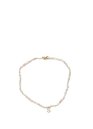 Linya Jewellery Kadın Mono Kum İncili S Harf Detaylı Gümüş Rengi Kolye Altın EU Linya Jewellery Kadın Mono Kum İncili S Harf Detaylı Gümüş Rengi Kolye Altın EU