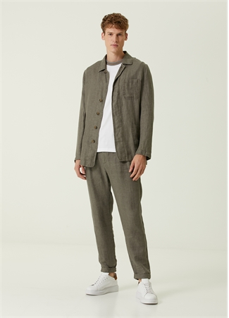 Beymen Collection Erkek Haki Keten Ceket 58 IT Beymen Collection Erkek Haki Keten Ceket 58 IT