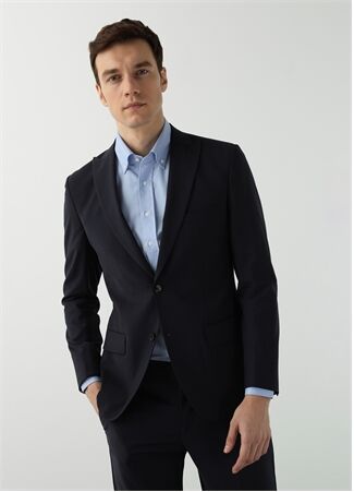 Network Erkek Slim Fit Lacivert Takım Elbise 46-6N EU