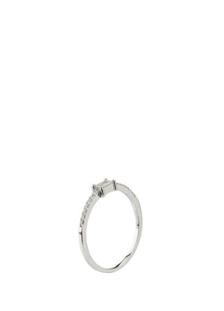 Collection Kadın Silver Pırlanta Detaylı Altın Rengi Yüzük EU