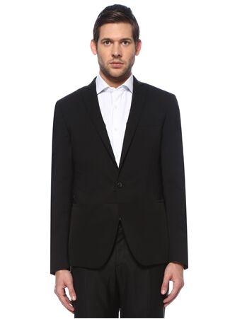 Palzileri Lab Erkek Siyah Kelebek Yaka Yün Ceket 50 IT