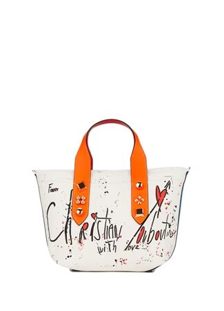 Christian Louboutin Kadın Beyaz Logo Detaylı Çanta Eu Christian Louboutin Kadın Beyaz Logo Detaylı Çanta Eu
