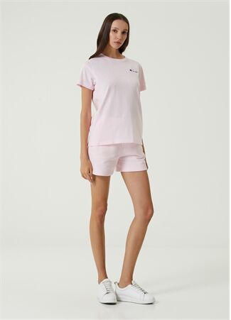 Champion Kadın Pembe Logolu T-shirt XS EU