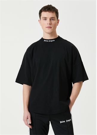 Palm Angels Erkek Siyah Logo Detaylı T-shirt S EU Palm Angels Erkek Siyah Logo Detaylı T-shirt S EU