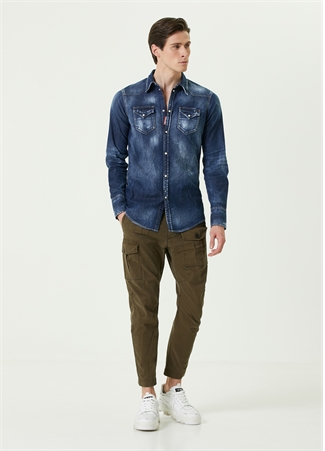 Dsquared2 Erkek Super Light Haki Kargo Pantolon 46 It Dsquared2 Erkek Super Light Haki Kargo Pantolon 46 It