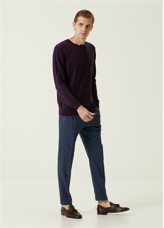 Etro Erkek Mavi Normal Bel Dar Paça Yün Pantolon 50 IT Etro Erkek Mavi Normal Bel Dar Paça Yün Pantolon 50 IT