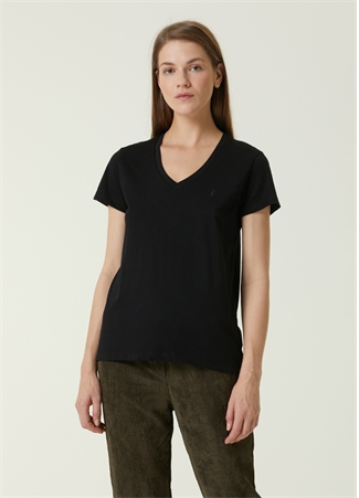 Beymen Club Kadın Siyah V Yaka Basic T-shirt L EU