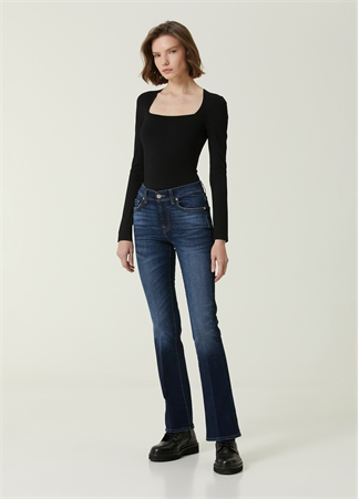 7 For All Mankind Kadın Bootcut Tailorless Mavi Jean Pantolon Lacivert 30 US 7 For All Mankind Kadın Bootcut Tailorless Mavi Jean Pantolon Lacivert 30 US