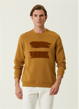 Network Erkek Slim Fit Safran Baskılı Sweatshirt Sarı L EU Network Erkek Slim Fit Safran Baskılı Sweatshirt Sarı L EU