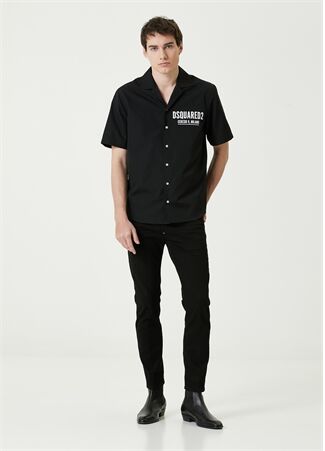 Dsquared2 Erkek Black Bull Skinny Fit Jean Pantolon Siyah 46 IT