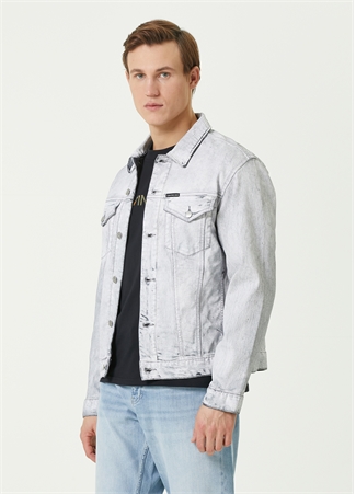 Ck Jeans Erkek Regular Fit Beyaz Denim Ceket L Eu Ck Jeans Erkek Regular Fit Beyaz Denim Ceket L Eu