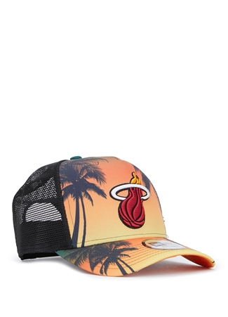 New Era Erkek Summer City Trucker Miahea Desenli Şapka Siyah EU New Era Erkek Summer City Trucker Miahea Desenli Şapka Siyah EU