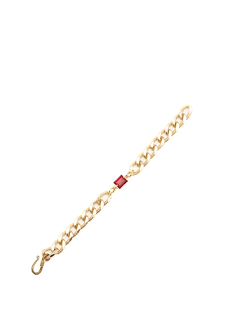 Chasing Pieces Kadın Winter Breeze in Red Altın Rengi Kaplama Bileklik Kırmızı EU