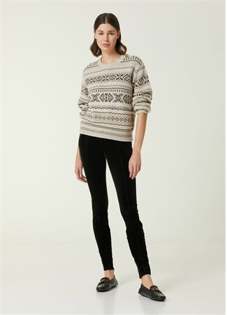 Polo Ralph Lauren Kadın Siyah Paçası Fermuarlı Tayt M EU