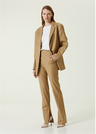 Mybestfriends Kadın Hannah Camel Yırtmaç Detaylı Pantolon Sarı XS EU Mybestfriends Kadın Hannah Camel Yırtmaç Detaylı Pantolon Sarı XS EU