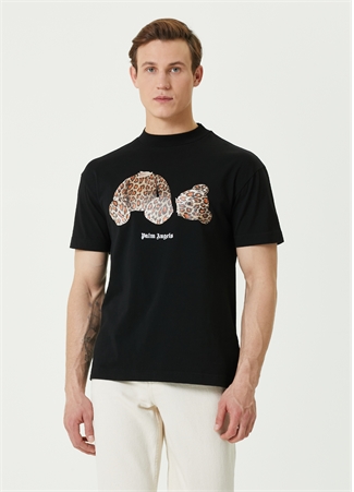 Palm Angels Erkek Siyah Leopar Desenli Ayıcık Detaylı Logolu T-shirt S Eu Palm Angels Erkek Siyah Leopar Desenli Ayıcık Detaylı Logolu T-shirt S Eu