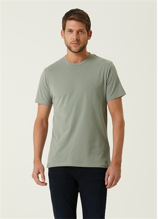 Allsaints Erkek Brace Yeşil Basic T-shirt XS EU