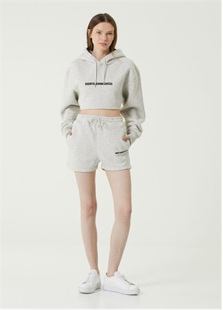 SOONTOBEANNOUNCED Kadın Gri Logolu Şort S EU