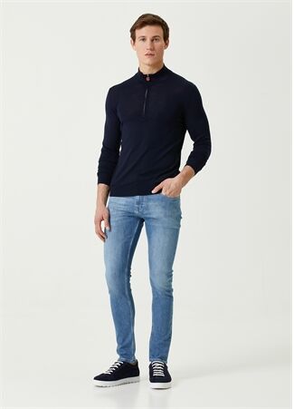 Isaia Erkek Mavi Jean Pantolon 36 US