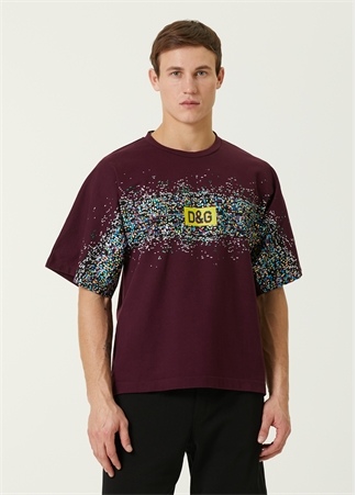 Dolce&Gabbana Erkek Bordo Dijital Baskılı Logolu T-shirt 44 IT Dolce&Gabbana Erkek Bordo Dijital Baskılı Logolu T-shirt 44 IT