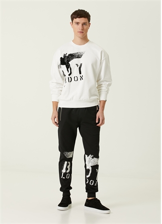 Boy London Erkek Siyah Beli Kordonlu Logolu Jogger Eşofman Altı XS EU Boy London Erkek Siyah Beli Kordonlu Logolu Jogger Eşofman Altı XS EU