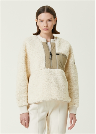 Napapijri Kadın Solda Ekru Bisiklet Yaka Polar Sweatshirt S EU Napapijri Kadın Solda Ekru Bisiklet Yaka Polar Sweatshirt S EU
